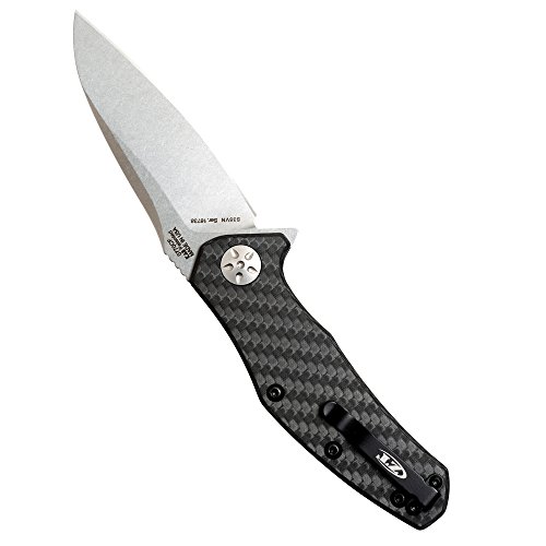 Zero Tolerance 0770CF Folding Knife; 3.25β High-Performance Crucible S35VN Steel Blade, Stonewashed Finish, Carbon Fiber Handle, SpeedSafe Assisted Opening, Liner Lock, Reversible Pocketclip; 3 OZ , black