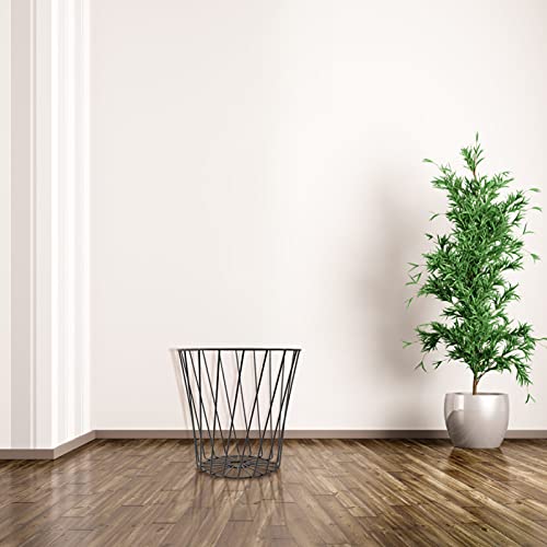 Zerodeko Mesh Wire Garbage Can Black: Litter Trash Bin Round Open Top Wastebasket Home Office Rubbish Trash Basket Recycling Bins