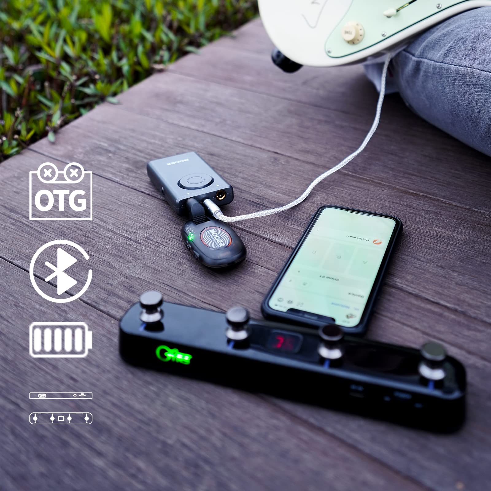 MOOER PRIME P1 Pocket Multi FX Pedal with Air Plug Guitar Wireless System to Play anywhere any time