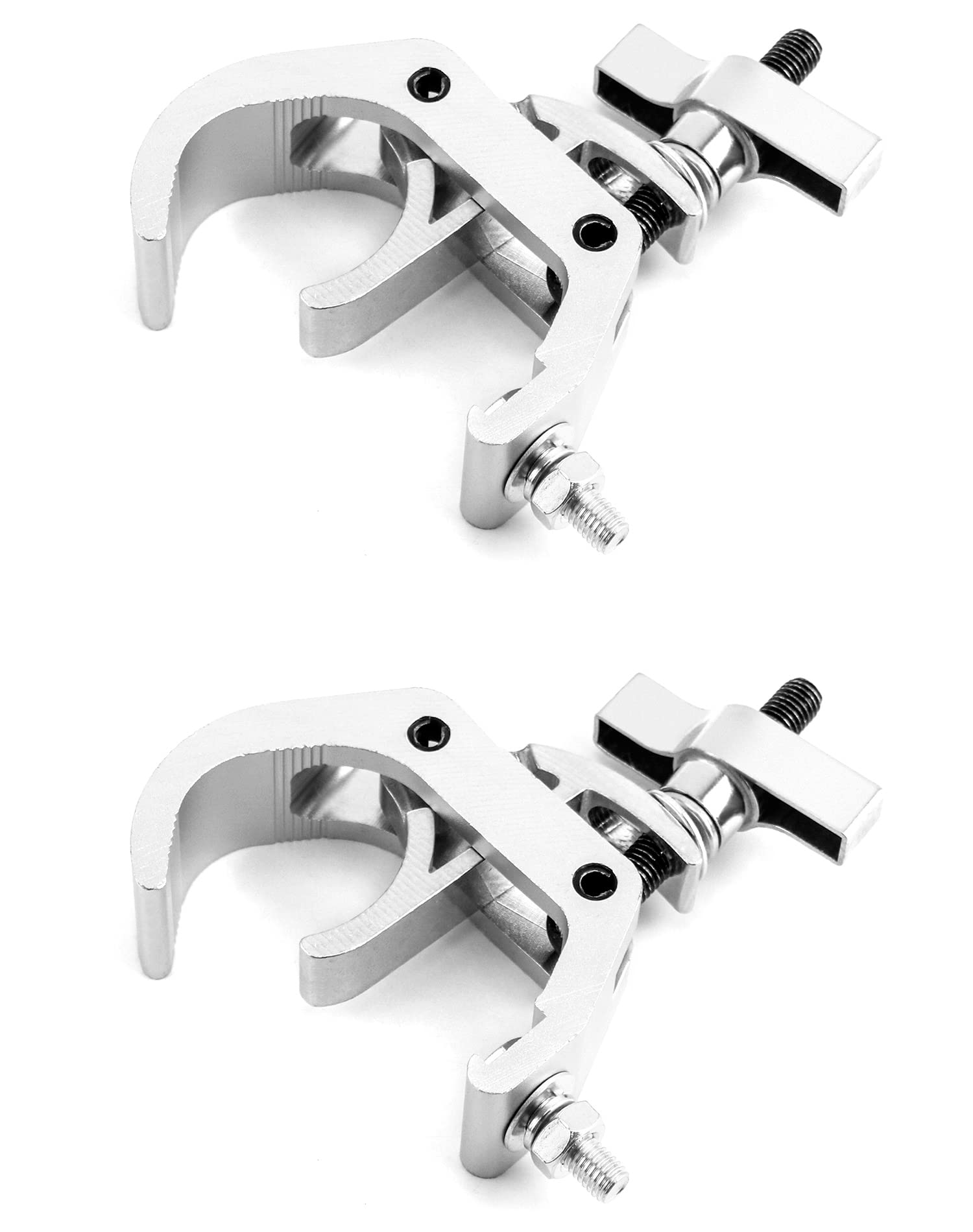 QWORK Truss Clamp Stage Lights Clamp, 2 Pack Pro Truss Clamp, Heavy Duty 330-pound Professional Clamp for Moving Head Stage Lighting Fixtures, 1.57-2.36 Inch Fit 40-60 mm OD Pipe