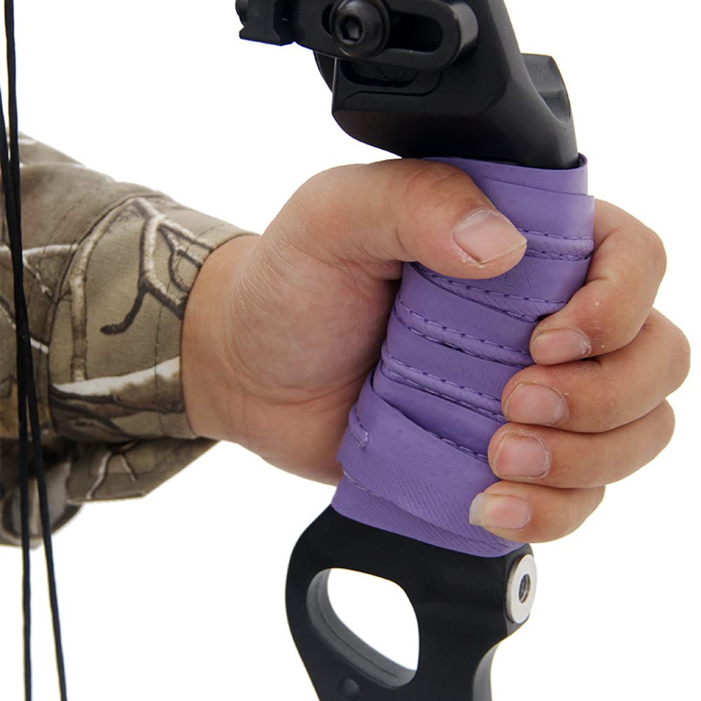Mruabtiy Archery Bow Handle Tape Absorb Sweat Band Non-Slip Handle Grip for Compound recurve Bow (Purple)