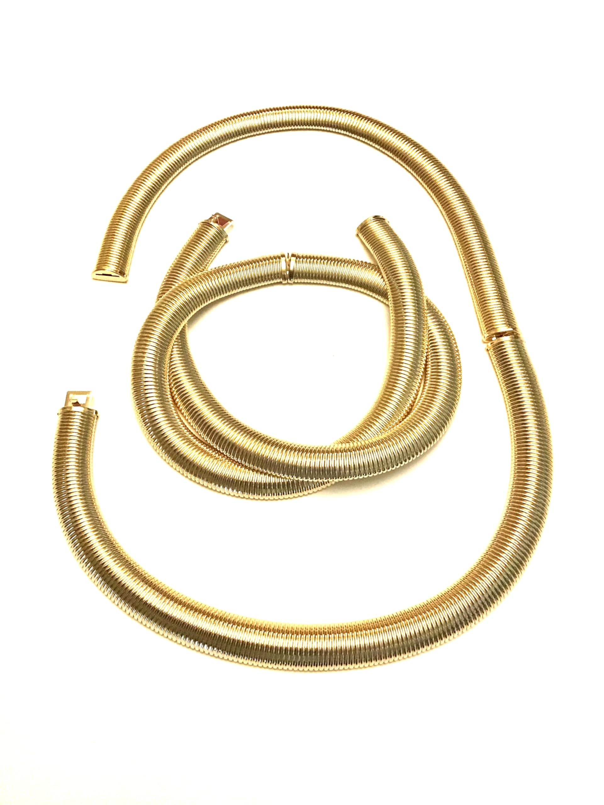 Marshal Metal Fashion Necklace 18K Gold Plated Brass Omega Choker Necklace (NK201G(20mm))