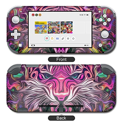 Tiger Head with Creative Abstract Element Decal Stickers Cover Set Full Wrap Skin for Switch Protection Faceplate Sticker for Switch