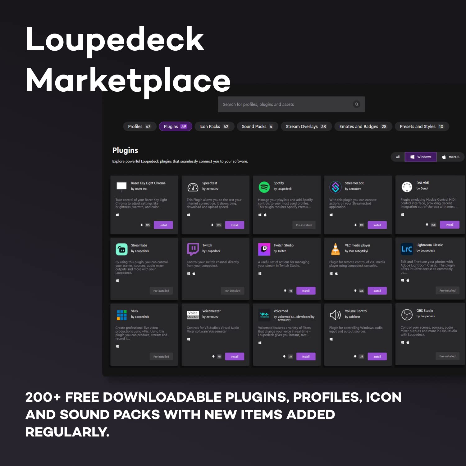 Loupedeck Live S - The Streaming Console for Desktop Productivity, Full Stream Control and Content Creation with Customizable LED Touchscreen Buttons, Dials and RGB Buttons, Works with PC and Mac