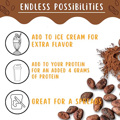 PB2 Powdered Chocolate Peanut Butter with Cocoa - 4g of Protein, 90% Less Fat, Certified Gluten Free, Only 50 Calories per Serving for Shakes, Smoothies, Low-Carb, Keto Diets…