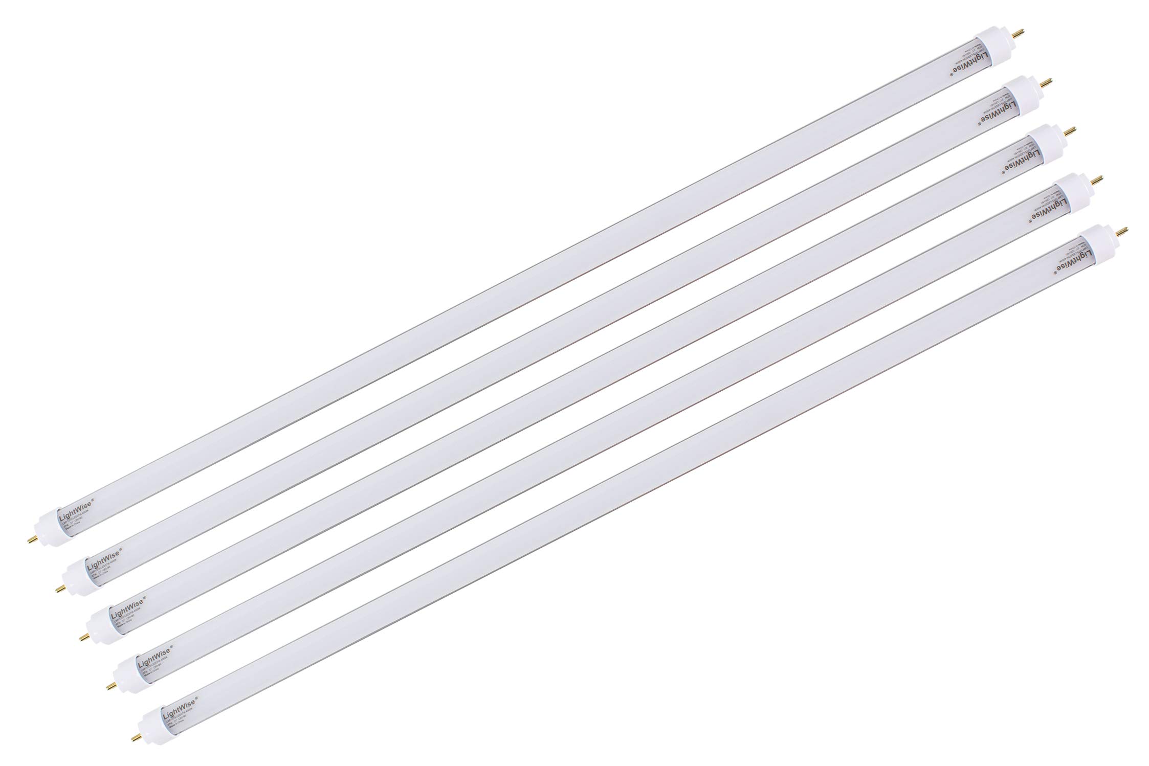 Lightwise LWL7W40-F13T5 21" Direct Replacement Led Tube, 7-Watt, White, 4000K, Set of 5
