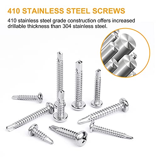 VIGRUE #6#8#10 Self Drilling Screws+#8 Wood Screws