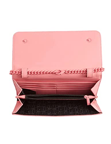 Soho Drench Leather Wallet on a Chain/Crossbody Bag Pink