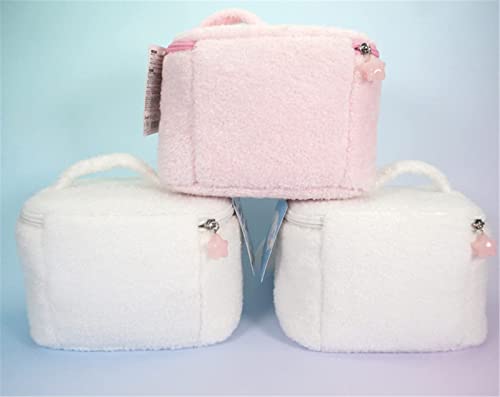 lierde Plush Bag Cosmetic Storage Bag Purse Storage Bag Packaging Christmas Decorations (Pink White)