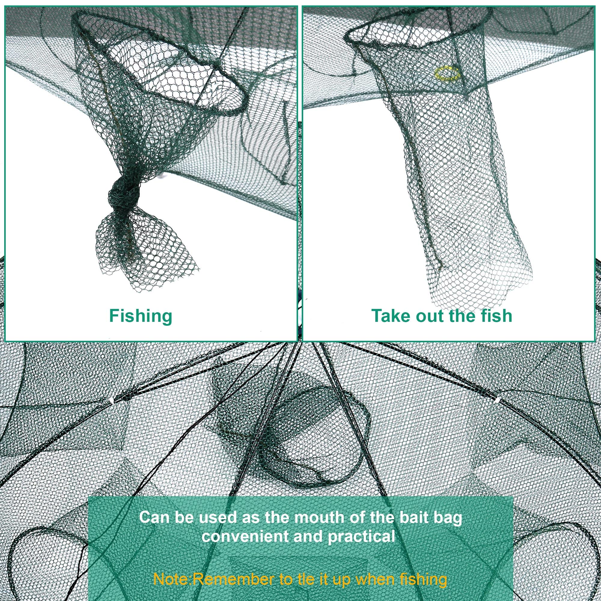 Nswdhy New Foldable Fishing Trap Cast Dip Cage Crayfish Crab Fish Minnow Crawdad Shrimp Net Trap