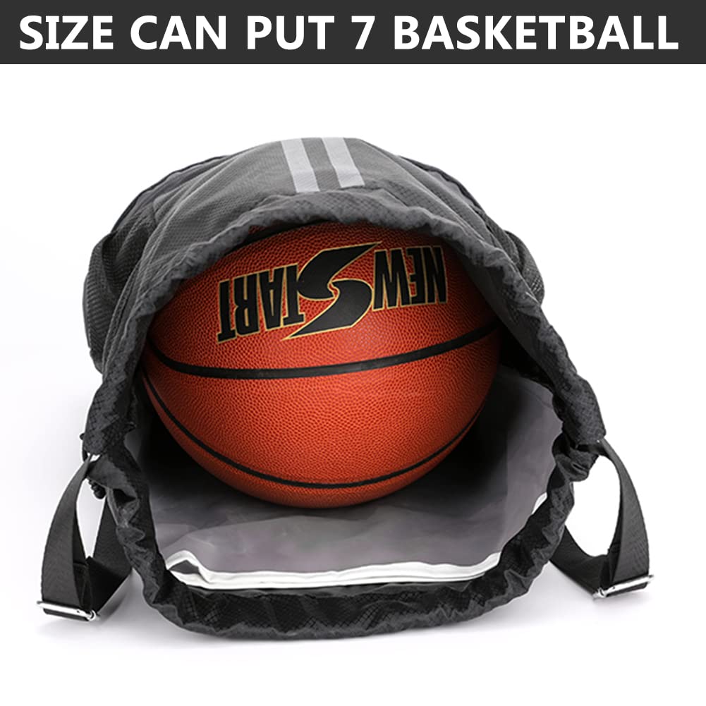 LIERWOI Drawstring Backpack Waterproof Sports Backpacks with Mesh Pockets Shoe Compartment Gym Bag With Water Bottle Holder
