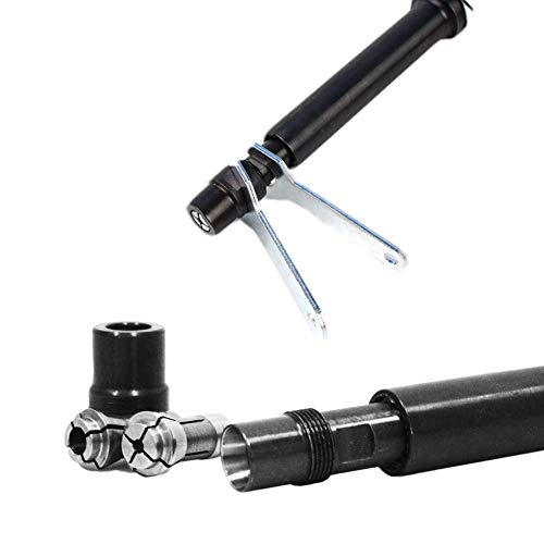 ZHONG AN Extended Die Grinder, 1/4",1/8" Collets and 2 Wrenches (Long Shaft)