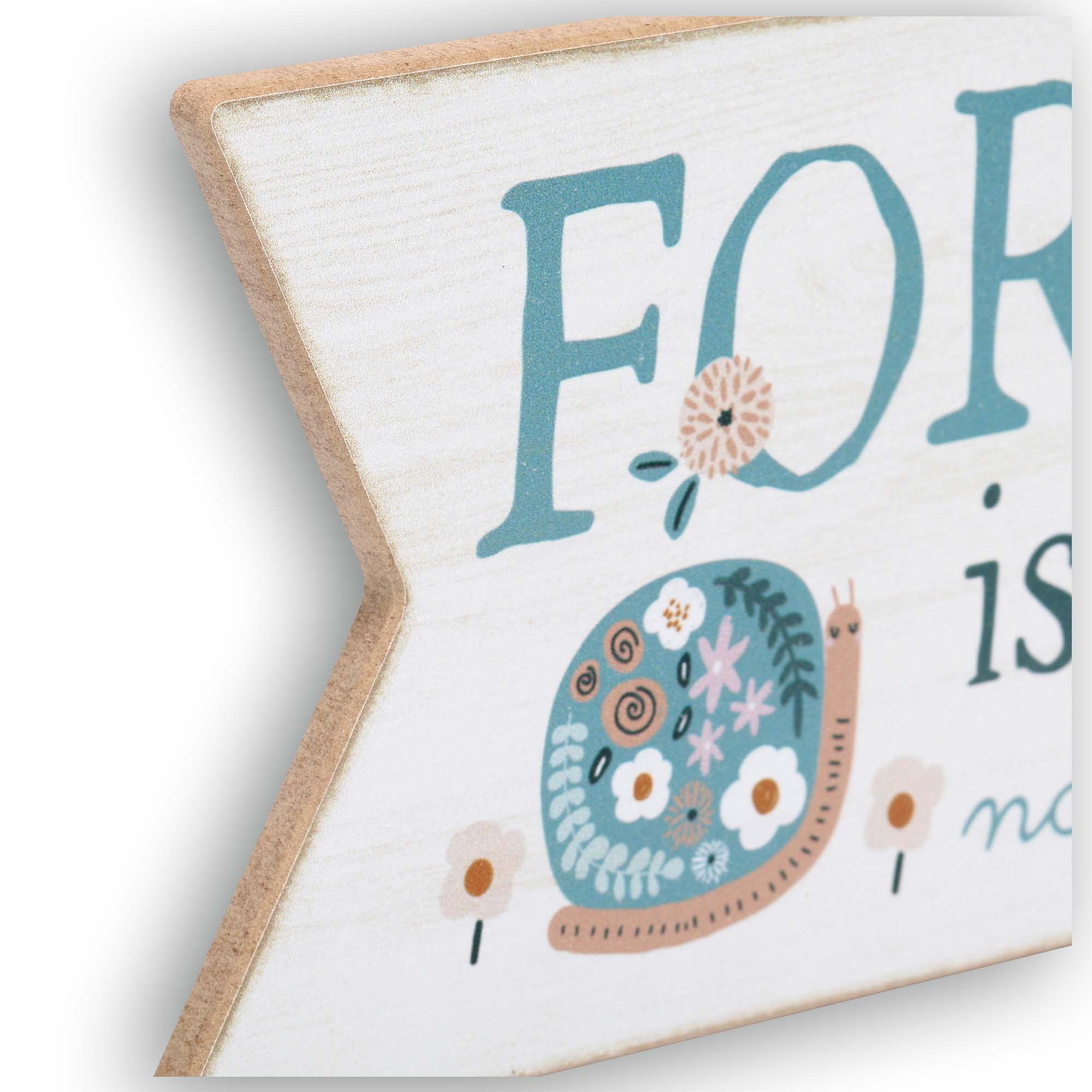 Open Road Brands Forward is Forward No Matter How Far Arrow Wood Wall Decor - Cute Inspirational Wall Art for Home