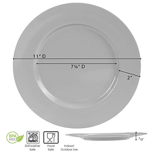 Reston Lloyd Set Calypso Basics Melamine Dinner Plate, Set of 6, Pink