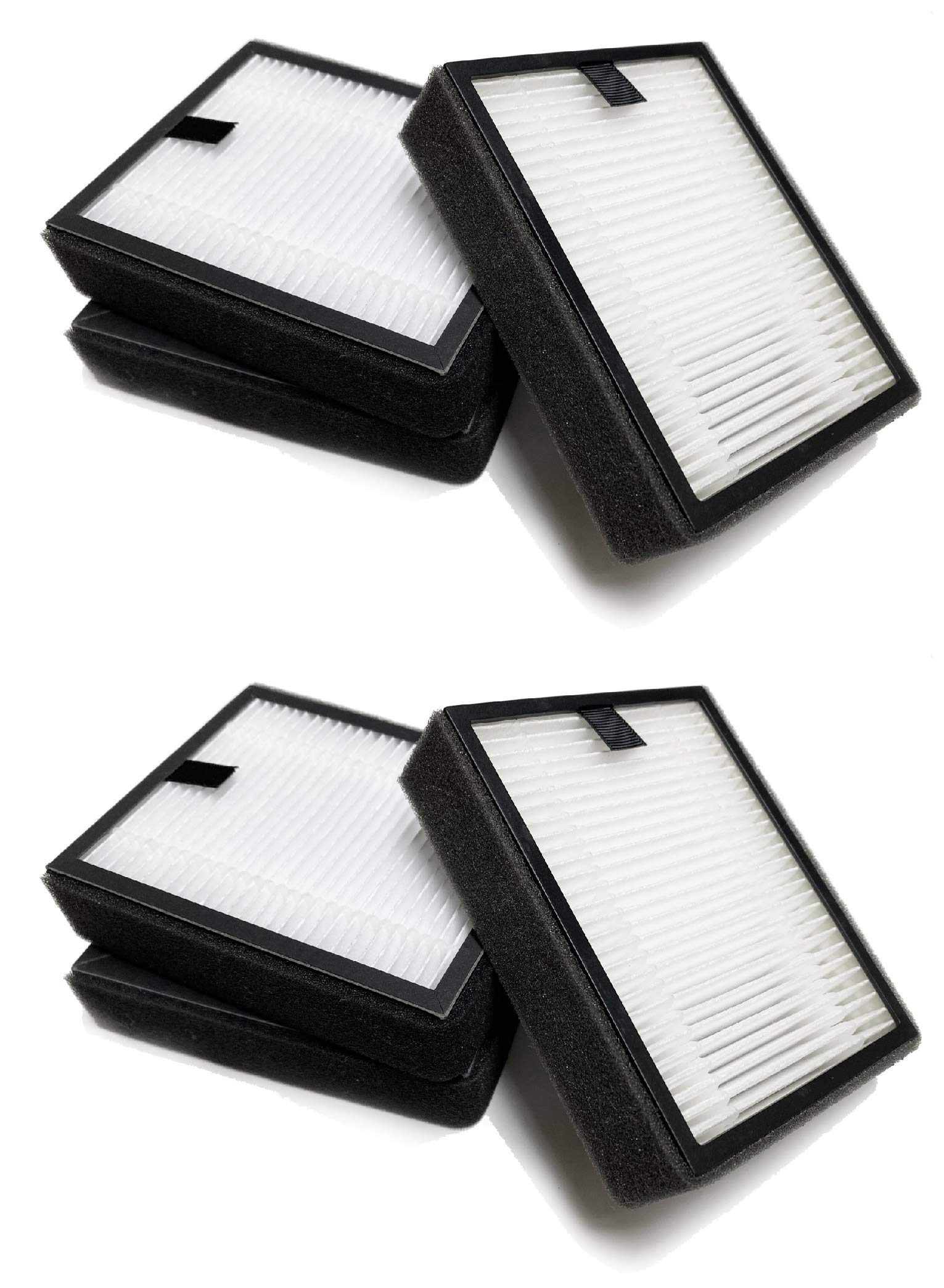 Nispira 3-in-1 True HEPA Filter Replacement Compatible with KOIOS MOOKA Air Cleaner Air Purifier Model PM1220. Pack of 6