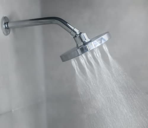 SparkPod Power Rain Shower Head- High Pressure Rainfall Shower Head- Unique Wide Spray Pattern Emulates a Rainstorm- Luxury Modern Look- No Hassle 1-Min Install (2.5GPM, Luxury Polished Chrome)