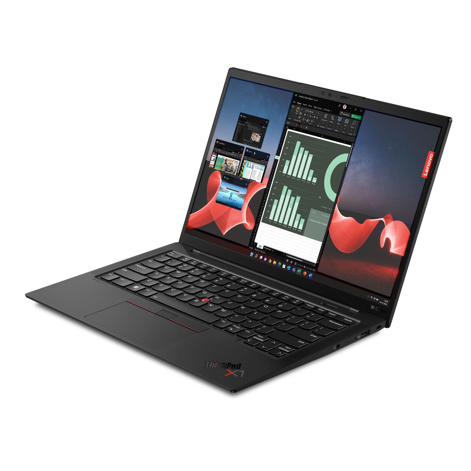 Lenovo ThinkPad X1 Carbon Gen 11 Business Laptop 14" WUXGA IPS Touch 400 nits 100% sRGB 13th Gen Intel 12-core i7-1365U 16GB RAM 1TB SSD Fingerprint Backlit Thunderbolt Win11Pro Black + HDMI Cable