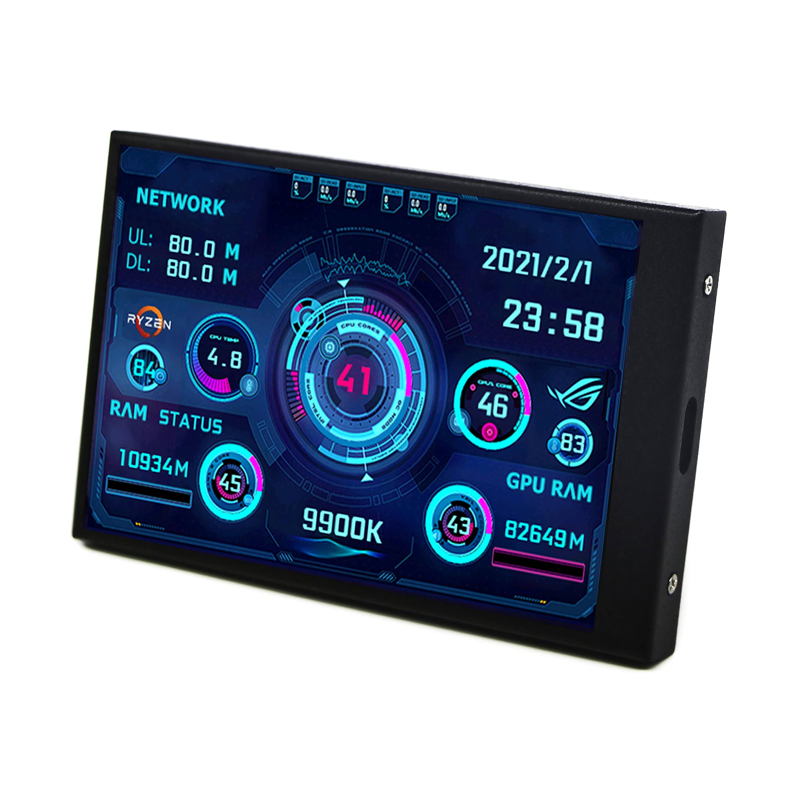 Vastarry IPS 3.5 inch Secondary Screen Mini Chassis Secondary Screen Computer Monitoring Screen only Supports one USB Cable Monitoring Hardware, Suitable for ITX Chassis Host
