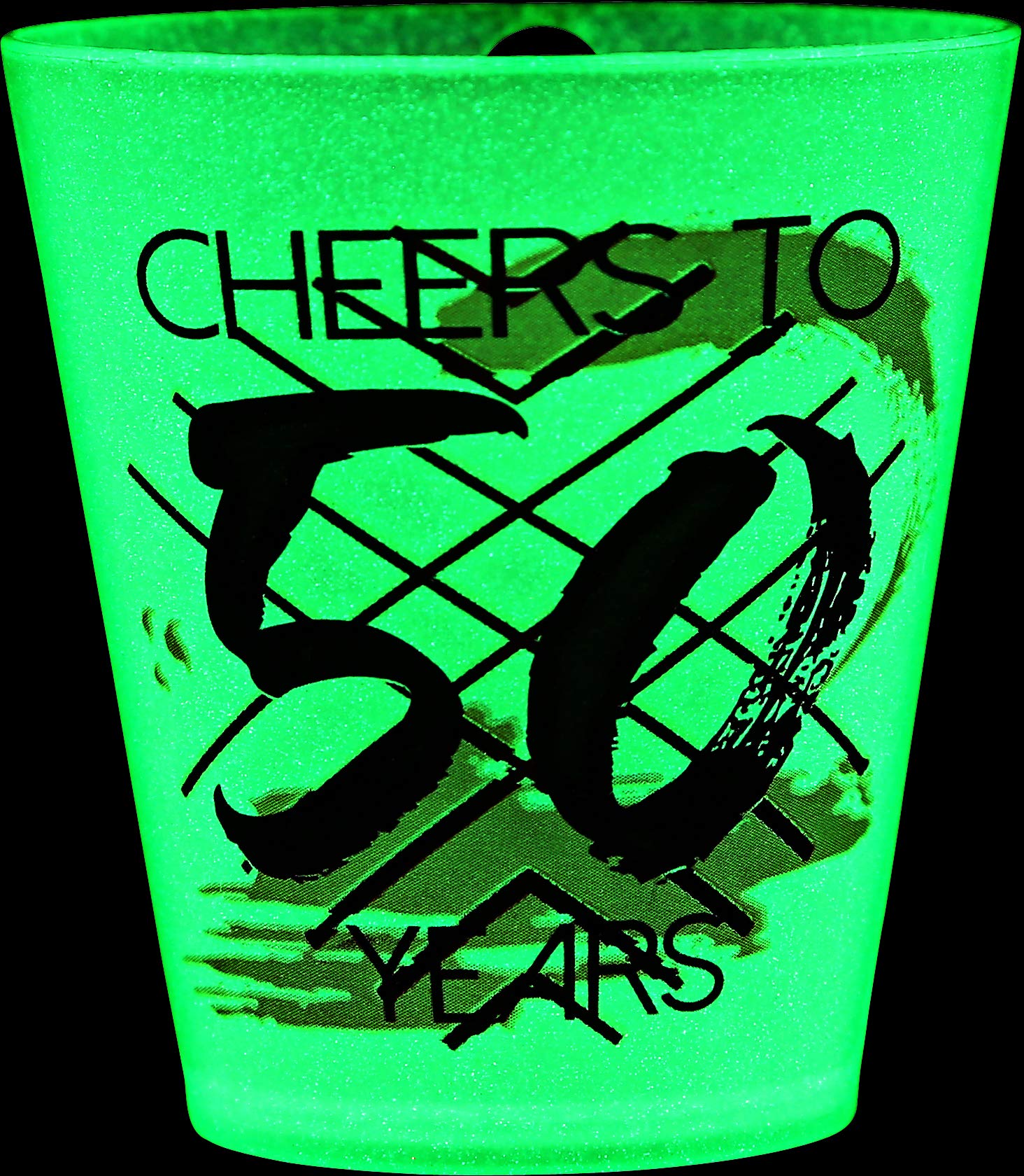Pavilion - 50th Birthday Novelty Glow In The Dark Shot Glass Beaded Necklace Party Supplies