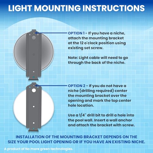 Life-Bulb Smart Pool LED Pool Lights for Inground Pool, Wall Mounted, Color Changing with Remote - 75ft Cable, Works with Remote or Phone App - iOS/Android Compatible, Lifetime Replacement Program