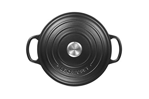 Le Creuset Signature Cast Iron Round Casserole, 22 cm - Satin Black
