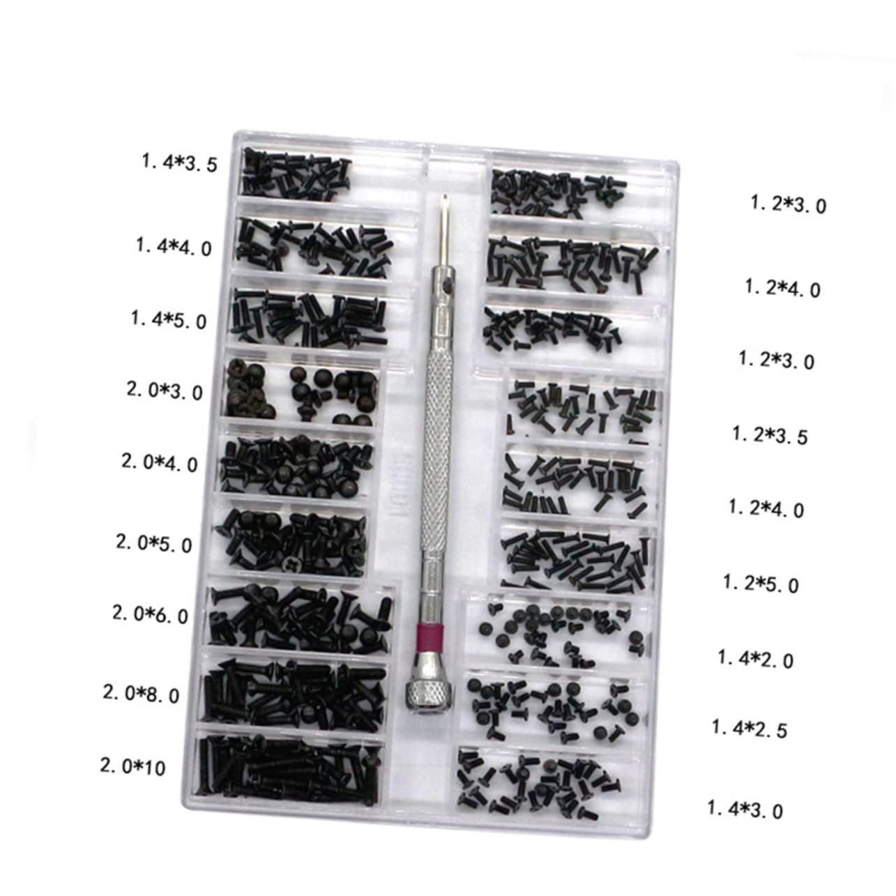 VILLCASE 18 Computers laptops Computer Laptop Carbon Steel Screws Laptop Screws Assortment kit Computer Screw Small Screws Laptop Screw kit countersunk Screw Round Head Combination