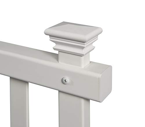 Zippity Outdoor Products ZP19037 No Dig Baskenridge Semi-Permanent Vinyl Fence, White (36in H x 42in W)- (Pack of 2)