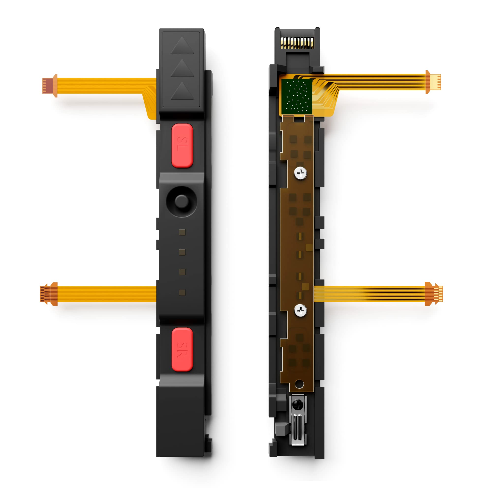 Original Replacement Joy-Con Slider Rail for Nintendo Switch with Flex Cable & Buttons (Right, Red)