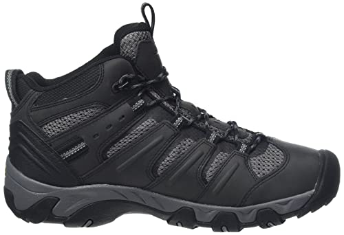 KEEN Men's Koven MID WP-M Hiking Boots, Black Steel Grey, 9