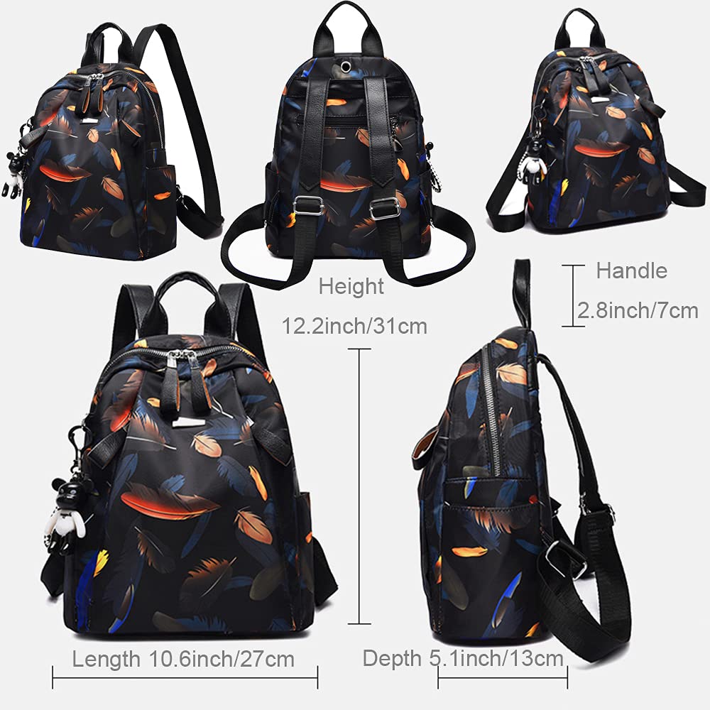 MATMO Anti Theft Small Backpack Purse for Women, Waterproof Nylon Backpack Bag (Women Backpack Purse Light Grey)