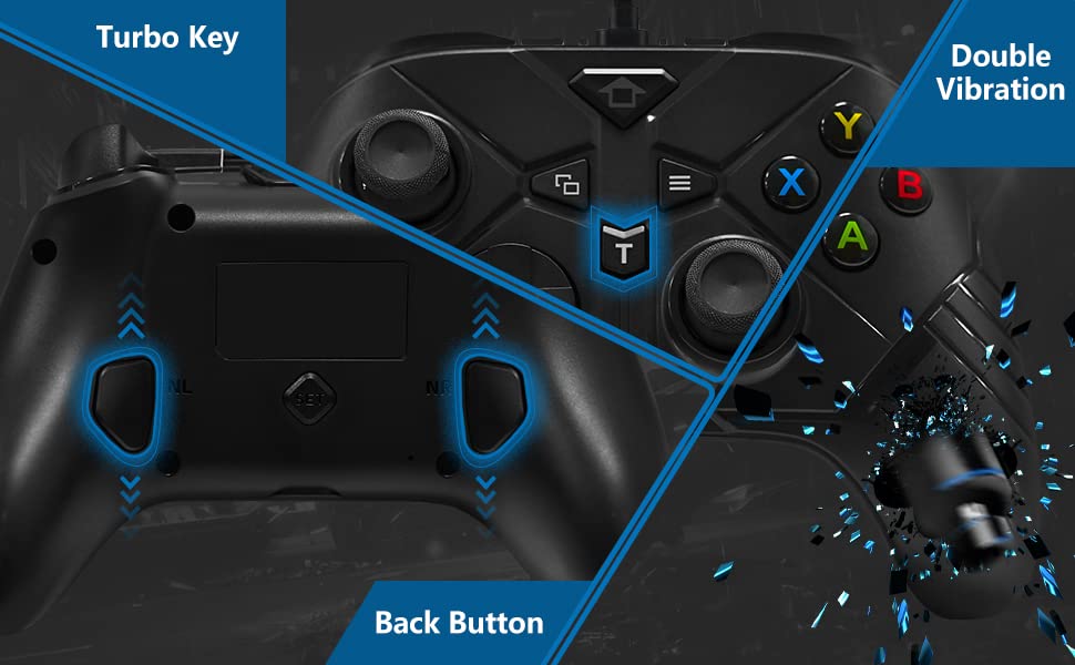 RIDAC Enhanced Wired Controller Compatible with Xbox One/One X/One S/One Series X/S Console and PC(Win7/8/10), Wired Video Game Controller, Gaming Controller