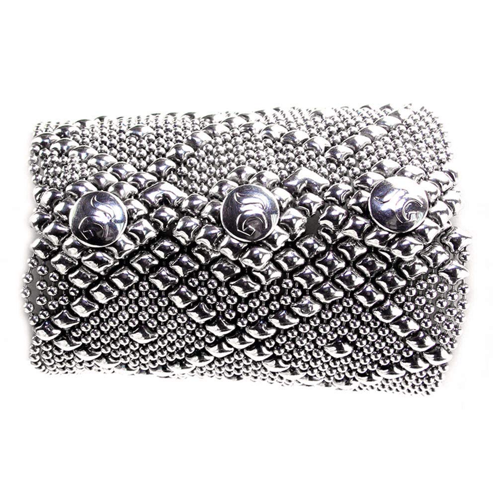 Liquid Metal by Sergio Gutierrez Antique Silver Bracelet B11-AS SG 3 Sizes - SG Black Velvet Pouch Included (7 Inches)