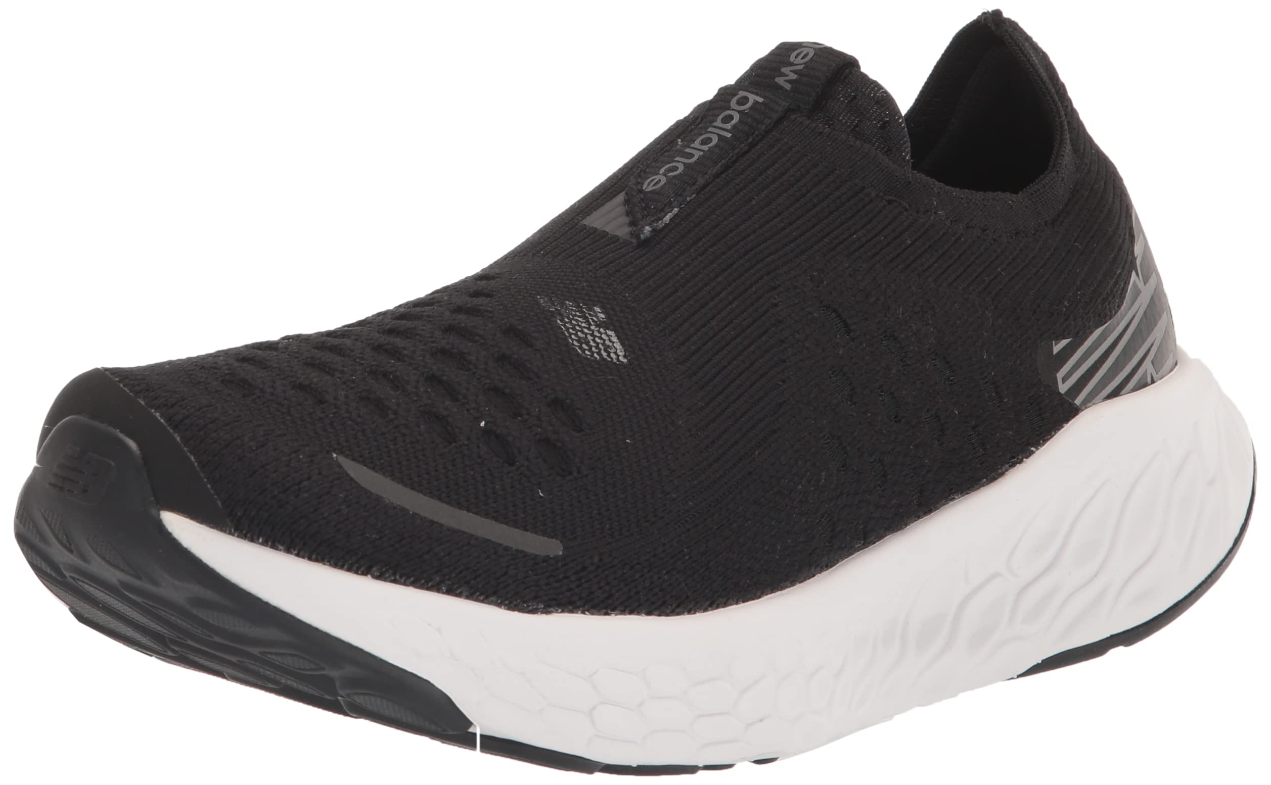 New Balance Men's Fresh Foam X 1080 Unlaced V1 Running Shoe, Black/White, 10.5