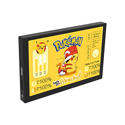 Vastarry IPS 5 inch Secondary Screen Chassis Secondary Screen Computer Monitoring Screen only Supports one USB Cable Monitoring Hardware, Suitable for ATX PC Chassis (Black)