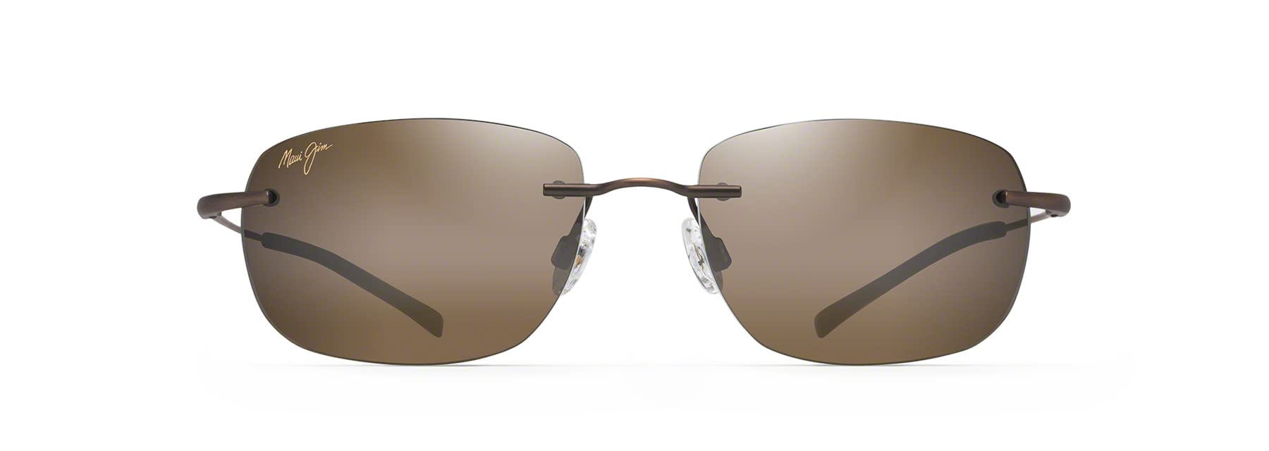 Maui Jim Men's and Women's Nanea Polarized Rimless Sunglasses, Copper/HCL® Bronze, Medium