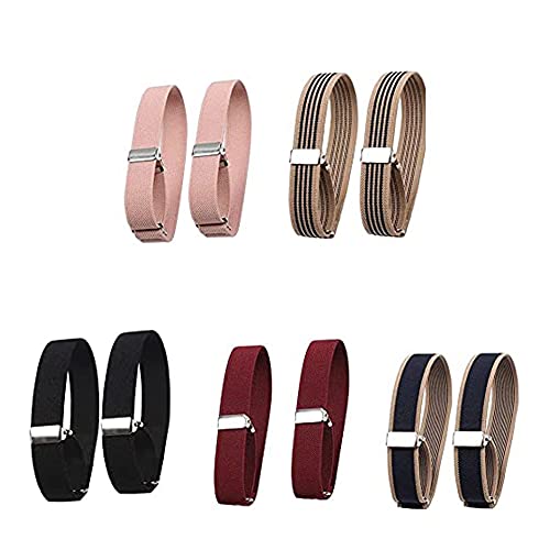 Lokusel 5Pairs Elastic Armbands Anti-Slip Shirt Sleeve Holders for Men Women,Adjustable Arm Shirt Garters Hold Up Sleeve Garters Garters Shirt Sleeve Holders