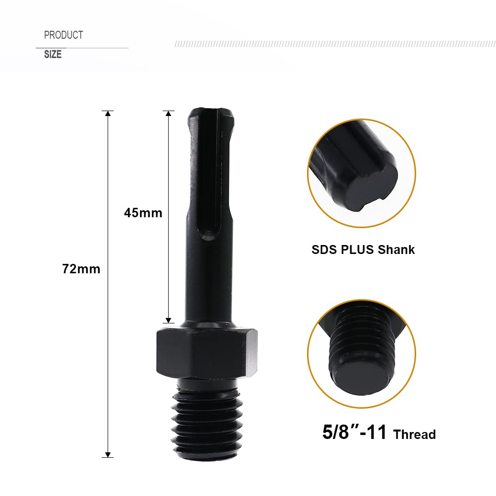 SHDIATOOL 2 Inch Diamond Granite Hole Saw Plus SDS Adapter for Marble Hard Stone Bricks