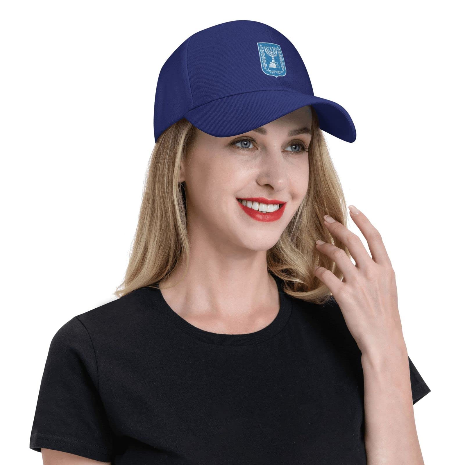 POOEDSO Emblem of Israel Baseball Cap Men and Women Fashion Solid Color Duck Tongue Hat Adjustable Casquette