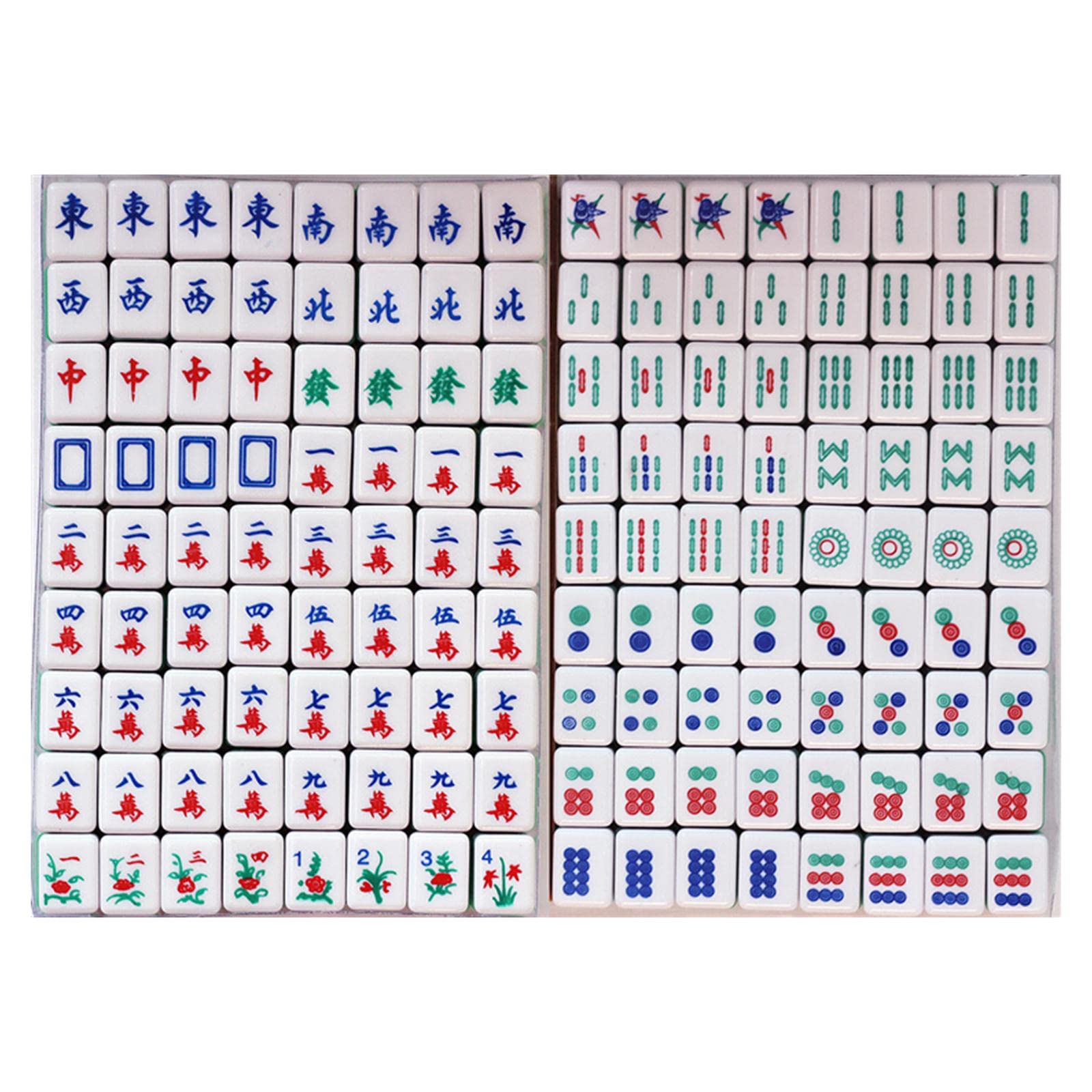 Vaveren Traditional Chinese Mahjong Game Set Chinese Version Game, Board Game Classic Tiles Games for Chinese Game Play Birthday Gifts