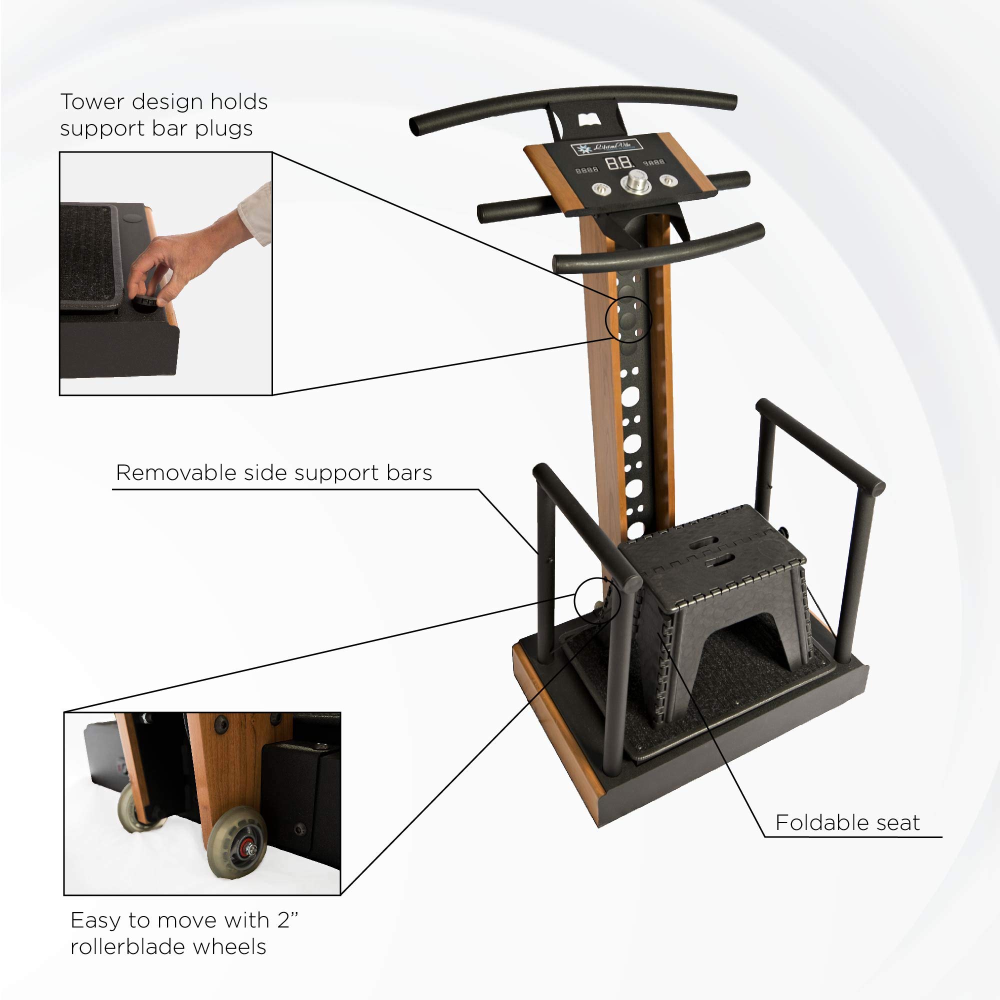 LifetimeVibe Whole Body Vibration Plate, Vibration Machine for Exercise, Athletes, Seniors, Chiropractors