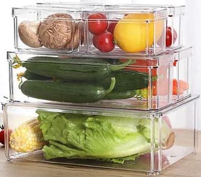 Plexel Refrigerator Organizer Bins, Fridge Organizer, Clear Plastic Food Storage Containers, Contenedores Para Organizar Cocina, Pantry Organization And Storage, with Removable Drain Tray. (7)