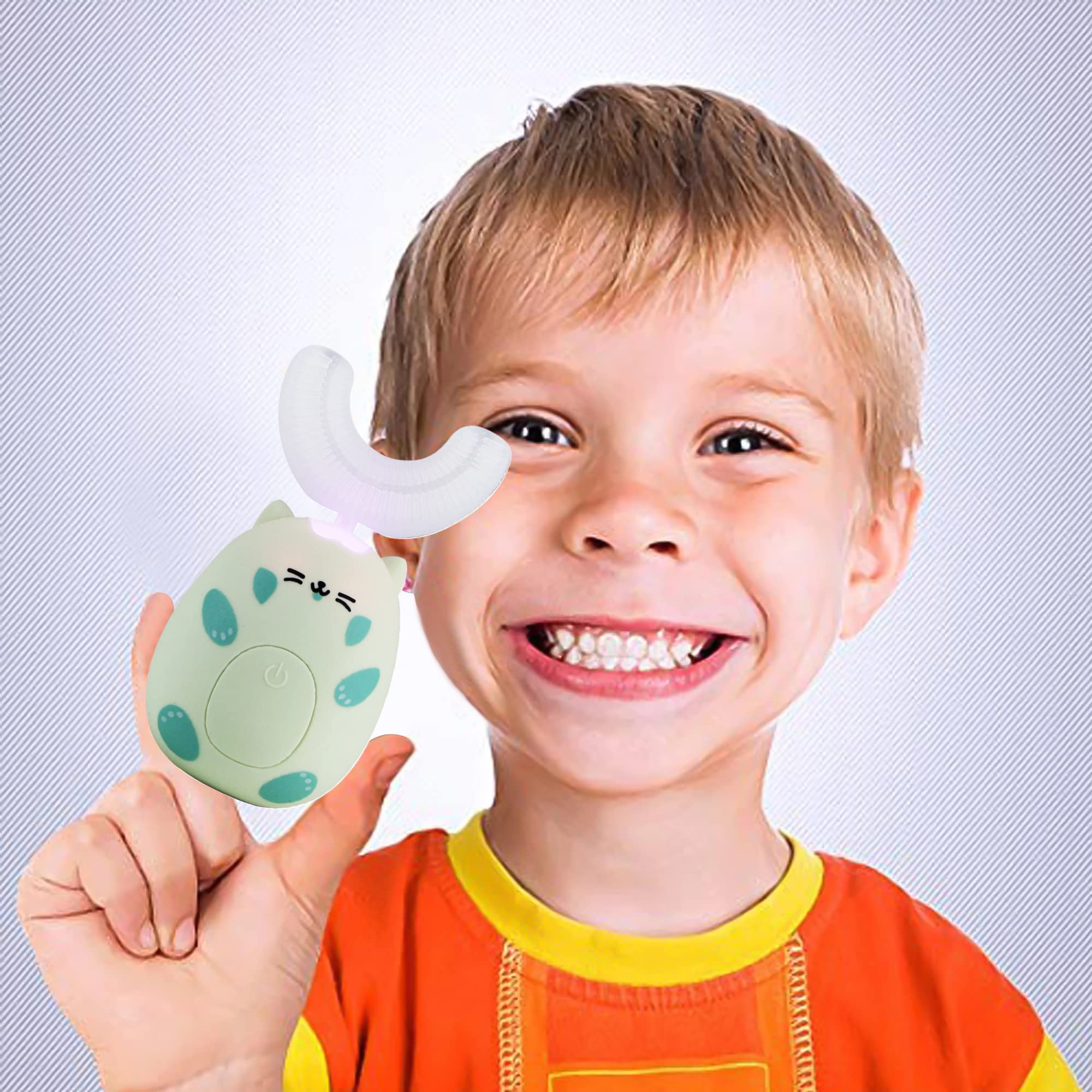 TRITUS: Kids Electric Toothbrush - Ultrasonic Toothbrush - Kids U Shaped Toothbrush - Includes 360º Waterproof Ultrasonic Toothbrush, USB Charging Cable and Bonus Kid Safe Toothpaste