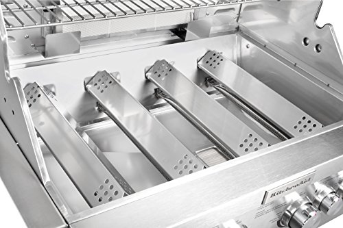 KitchenAid 740-0780 4-Burner Stainless Steel Built-In 61,000 BTU Propane Gas Island Grill w/ Rotisserie Burner