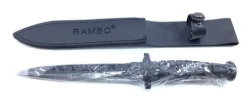 Rambo Knife First Blood Part VI Hunting Camping Fishing Boot Knife 11.80inch, Black