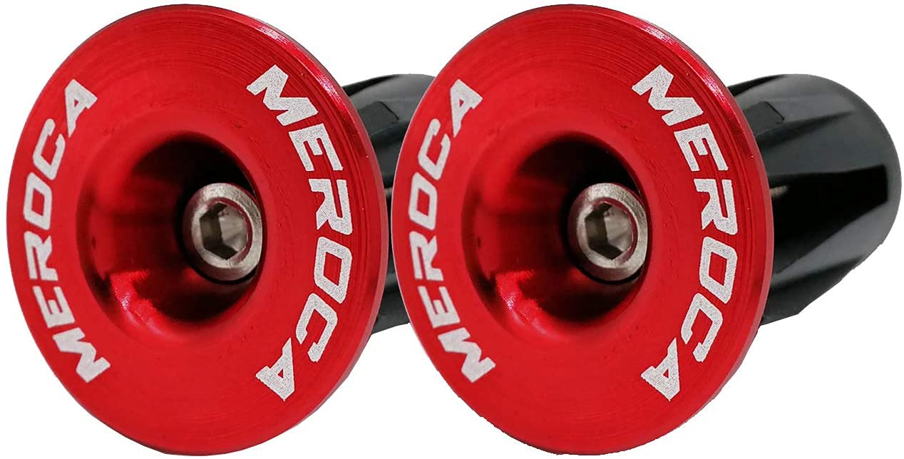 RANOKI Bar End Plugs Aluminum 1 Pairs for Most Bicycle Road Bike Mountain Bike MTB, BMX Bar Ends Handlebar (Red)