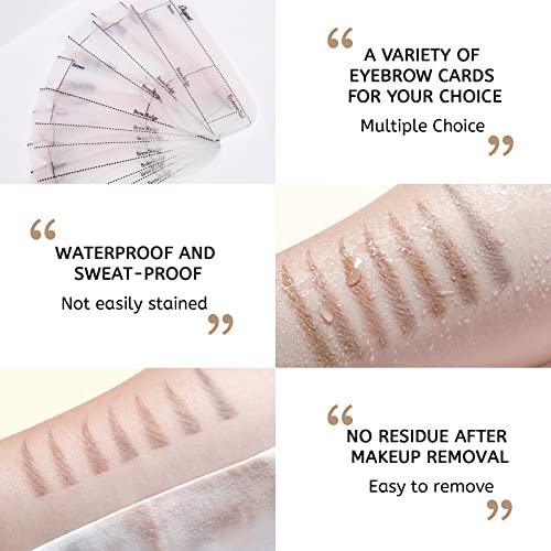 Ownest 6 Pcs Pull Cord Peel-off Eyebrow Pencil Tattoo Makeup and Microblading Supplies Set for Marking, Filling and Outlining, Waterproof and Durable Permanent Eyebrow Liner-Black