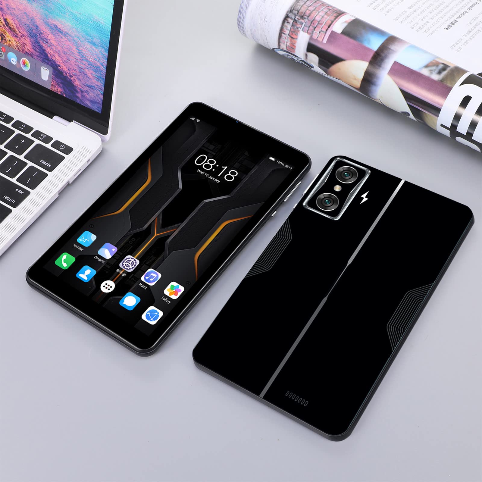 Tablet Android, All-New Fire 7-inch Pocket PC HD Tablets PC, 8 Core Processor, 1GB +16GB, Long Battery Life, Dual Camera, Smart Tablet Built-in WiFi GPS, Unlocked Phablet Gift for Boys & Girls, Black