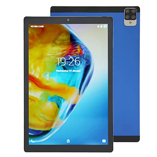 VINGVO 10 Inch Tablet, 4G RAM 64G ROM Dual Camera Blue 5000mAh Gaming Tablet for Home (US Plug) (VINGVO1s5zfmhpq2-11)