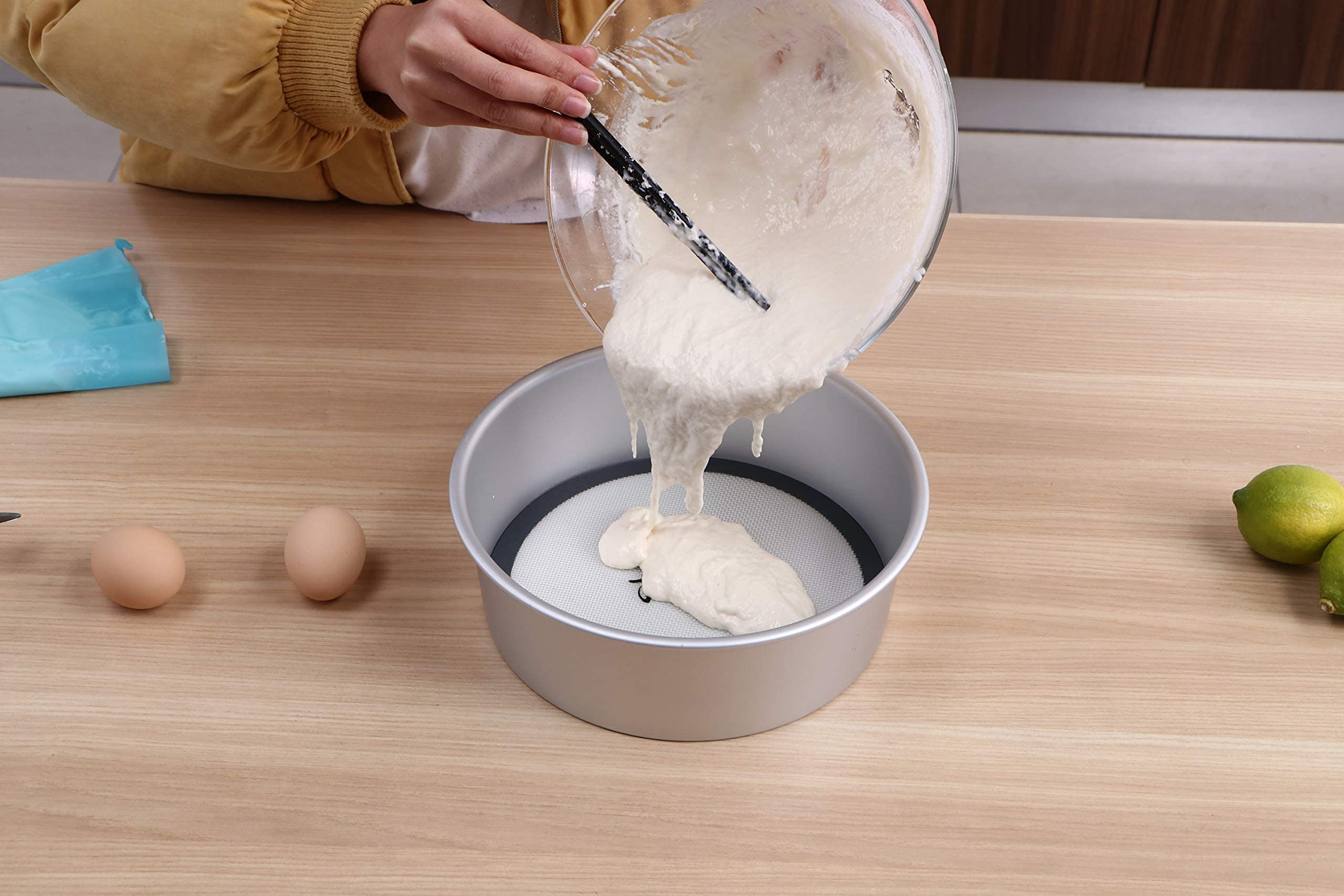 Silicone Baking Mats Set of 5 + 1 Spatula - 100% Non-Stick Reusable Food Safe Liners, Baking Sheets For Oven, Macaron