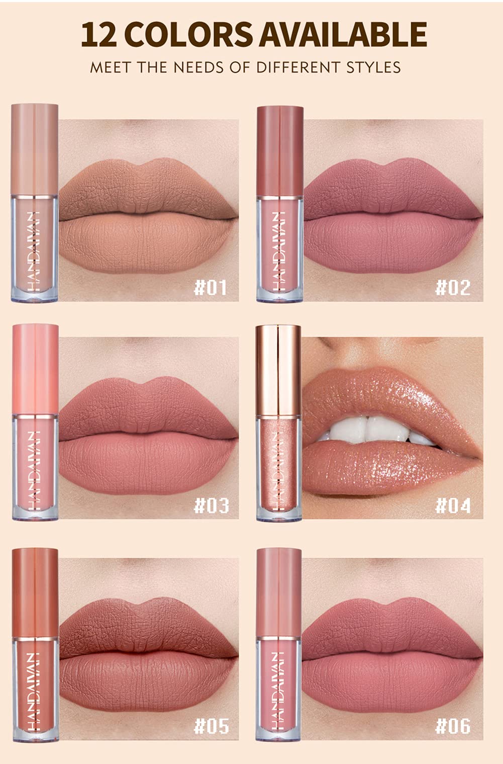Petansy 12 Colors Matte Lipstick Set Liquid Lipstick Kit Long Lasting Waterproof Lip Gloss Set with Gift Box